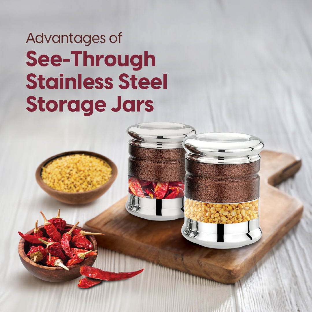 Advantages of See-Through Stainless Steel Storage Jars – Navarasacookware