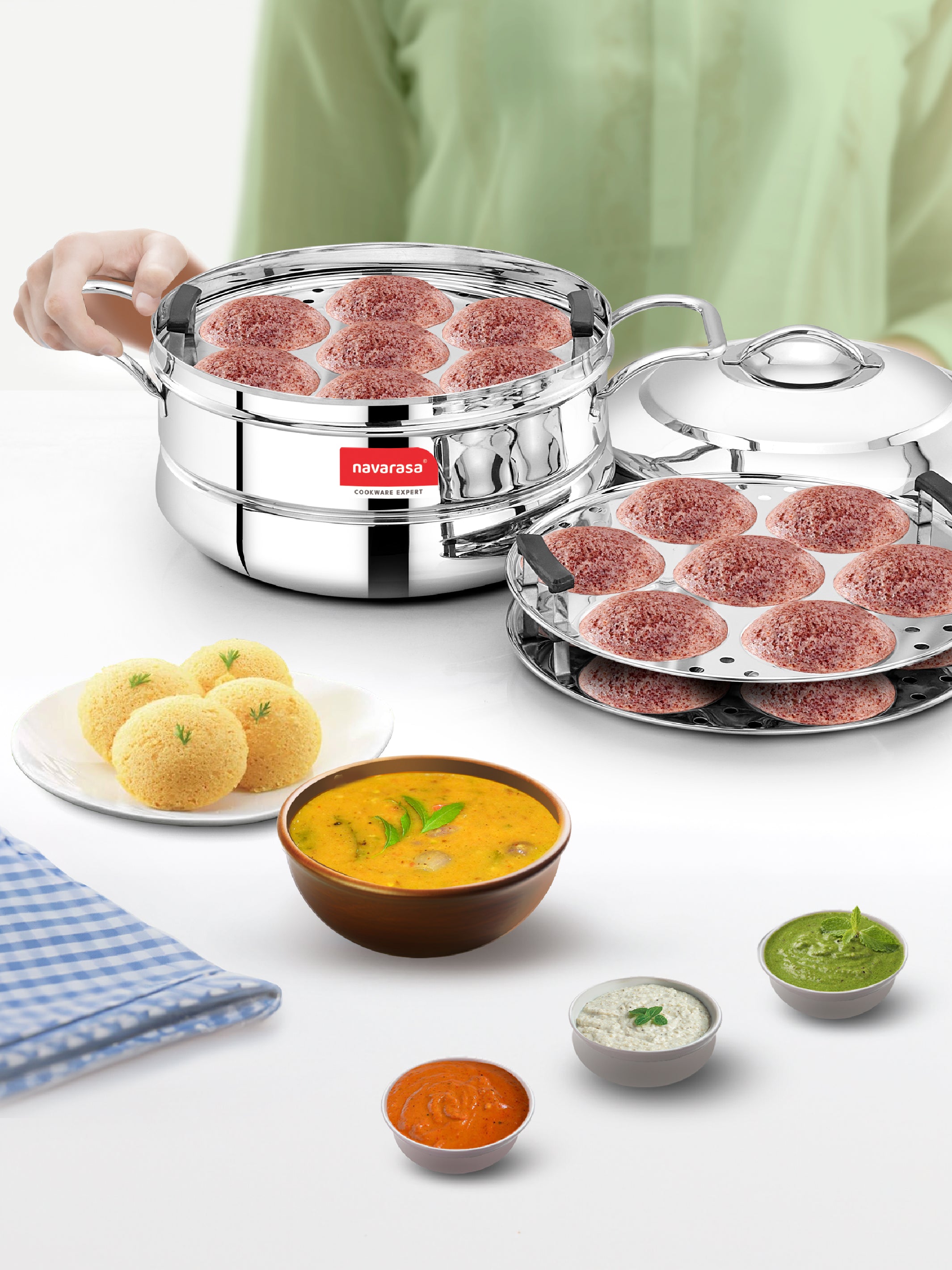 Navarasa Traditional Idly Panai | 21 Idlies | Stainless Steel - Induct ...