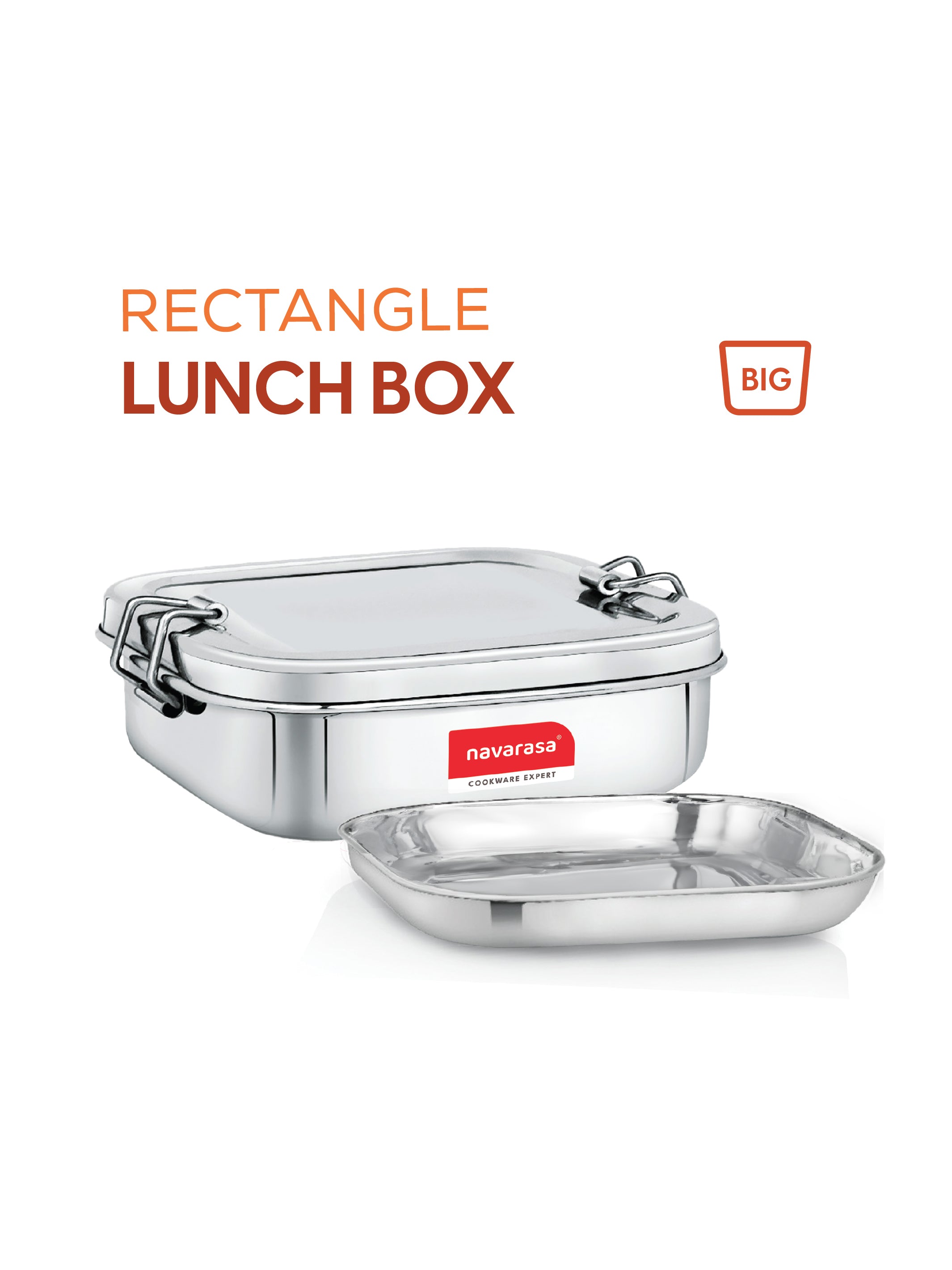 Navarasa Food Pack | Rectangle Lunch Box | Stainless Steel | Big ...
